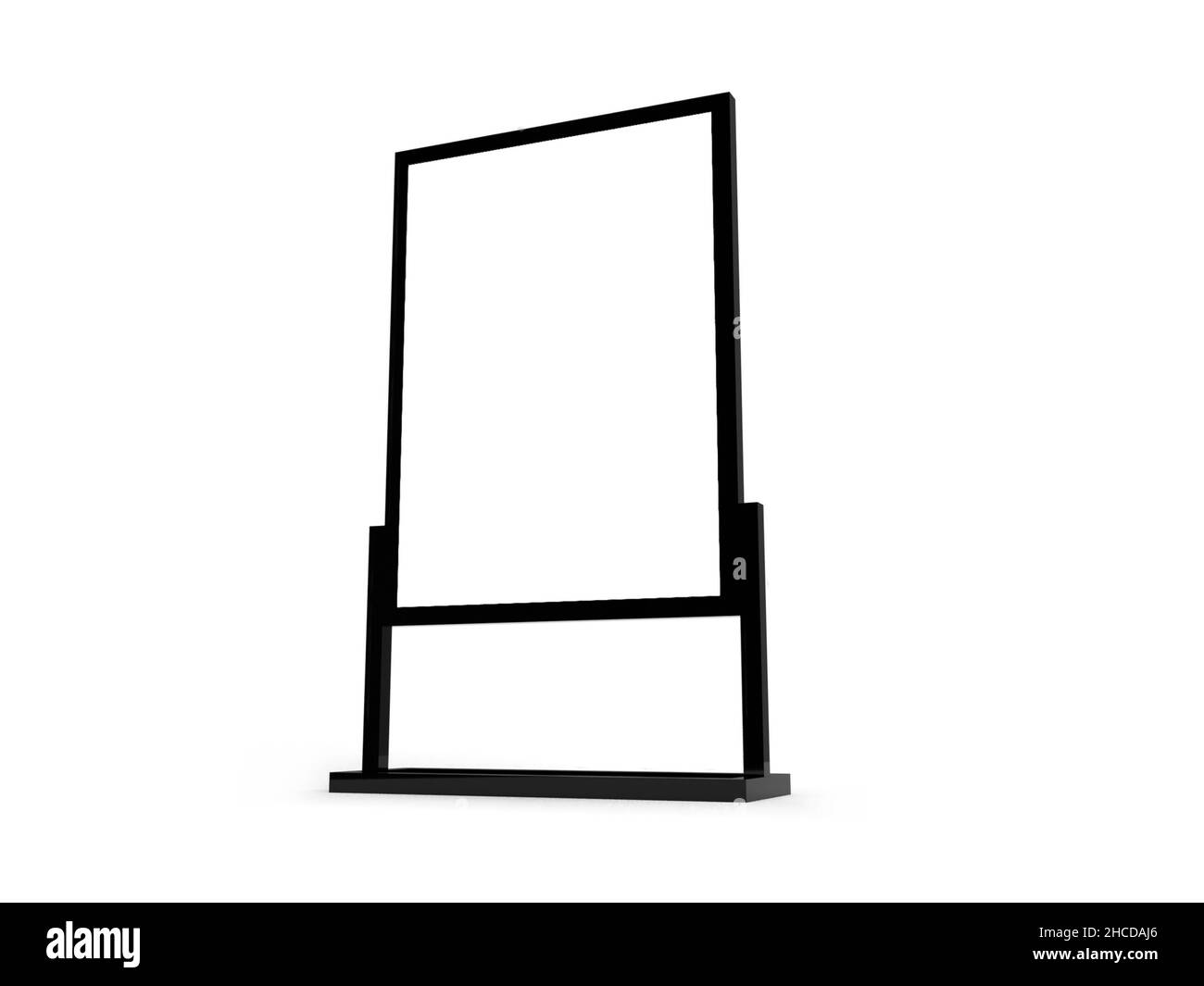 Neon Sign Box 3D Illustration Mockup Scene on Isolated Background Stock ...