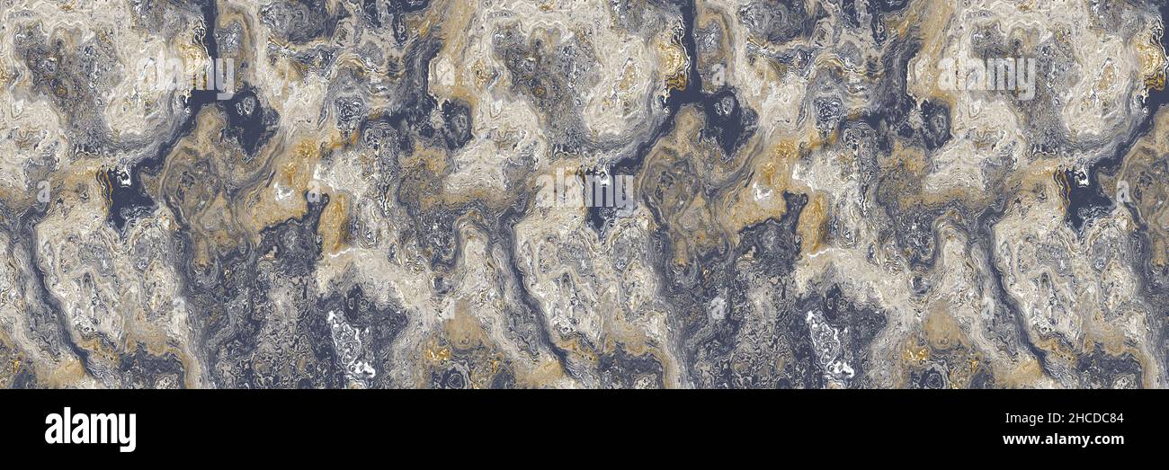 Grey tonal marbled seamless border texture. Irregular pale ink blotch ...