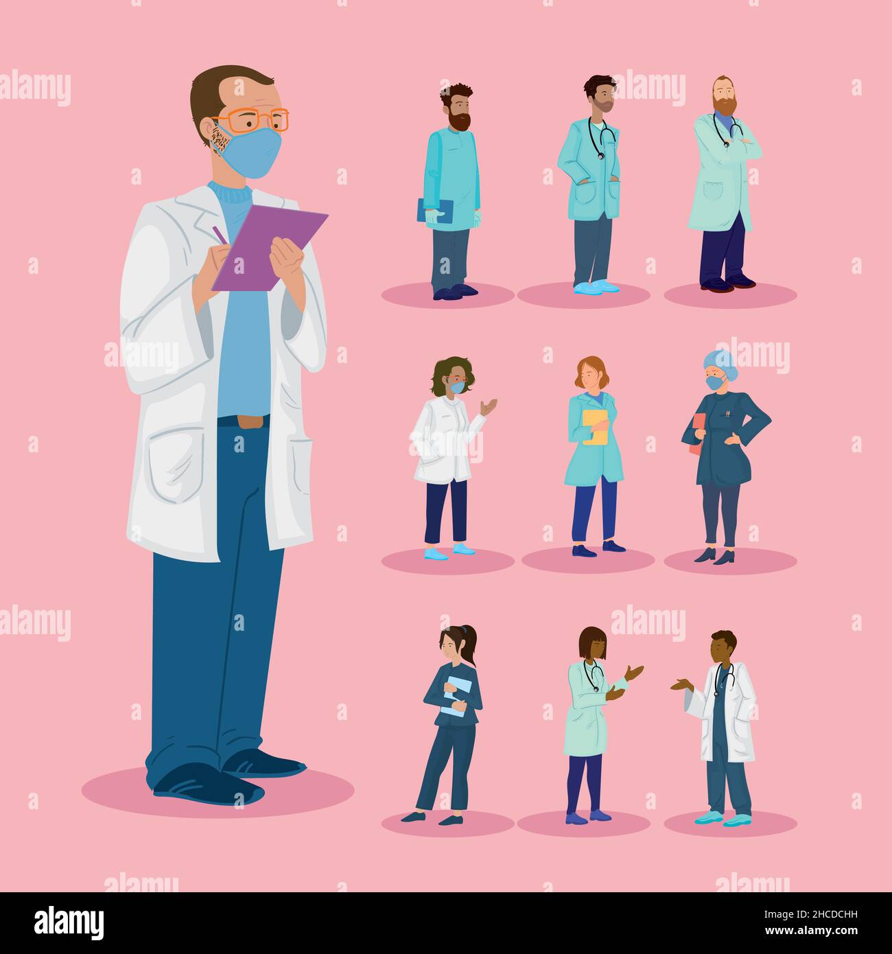 group of ten medical doctors Stock Vector Image & Art - Alamy