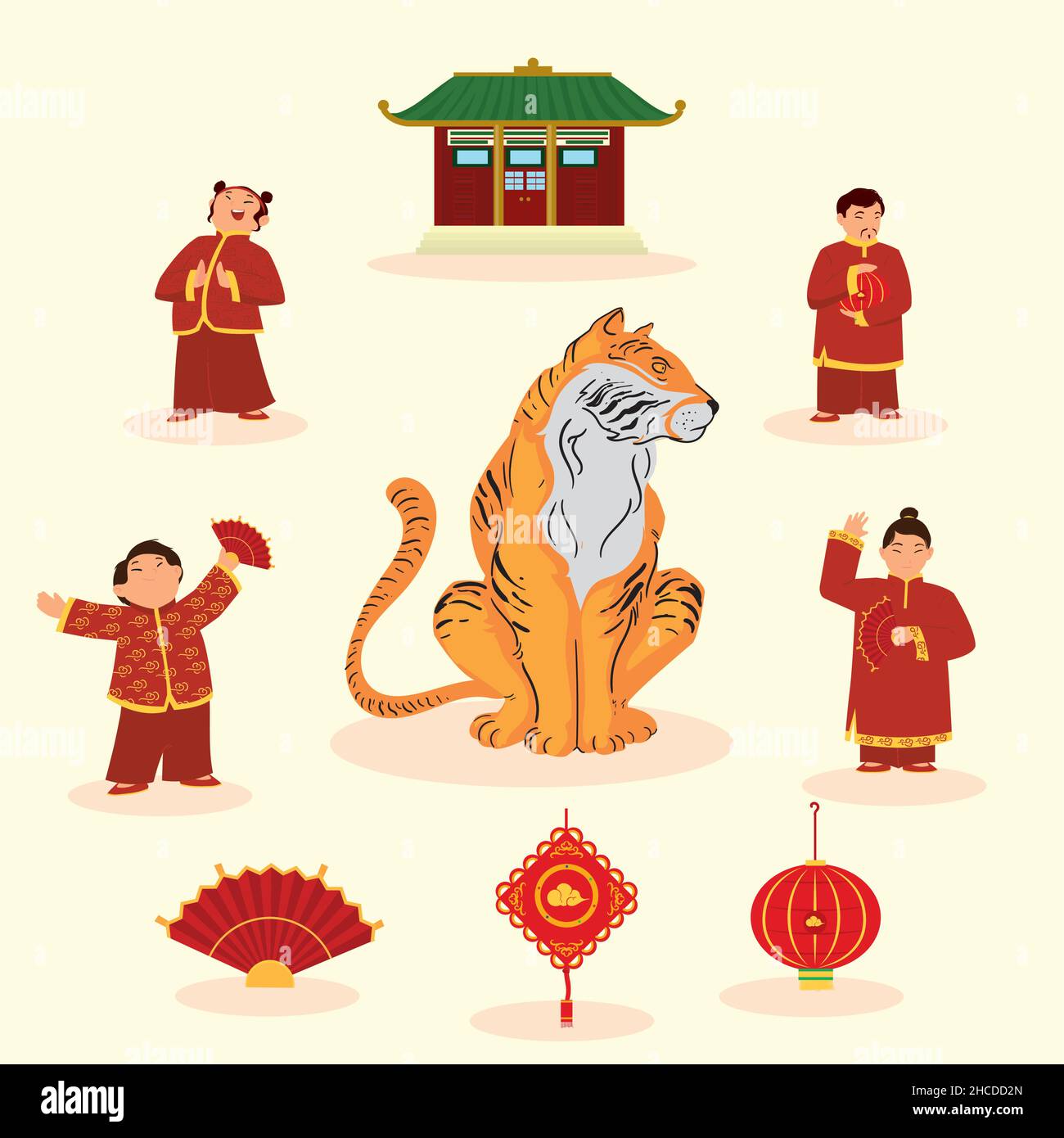 set of nine chinese items Stock Vector Image & Art - Alamy