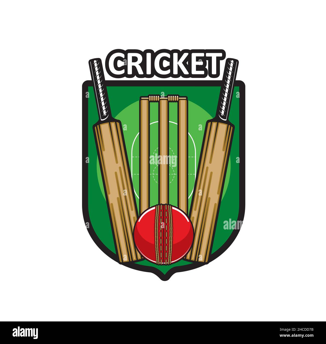 Cricket shield badge Cut Out Stock Images & Pictures - Alamy