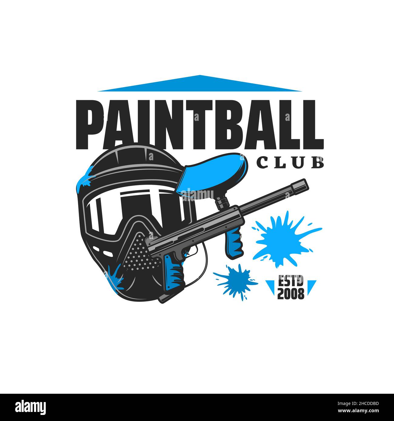 Paintball illustration player Cut Out Stock Images & Pictures - Alamy