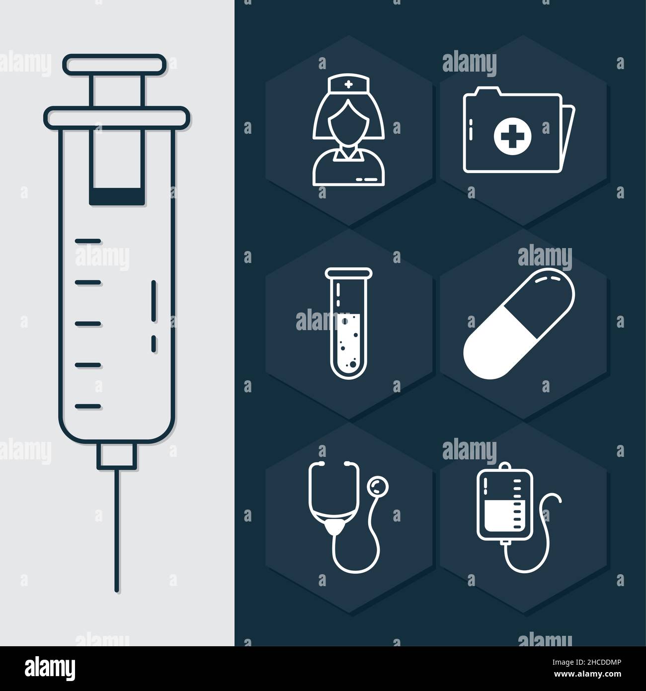 set of seven health items Stock Vector Image & Art - Alamy