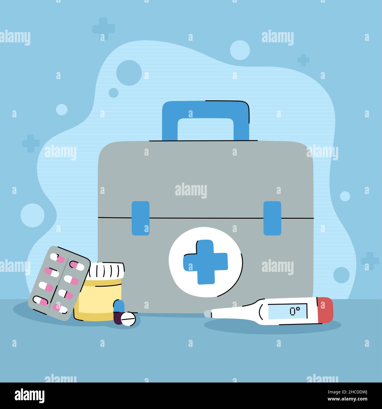 card of first aid briefcase Stock Vector Image & Art - Alamy