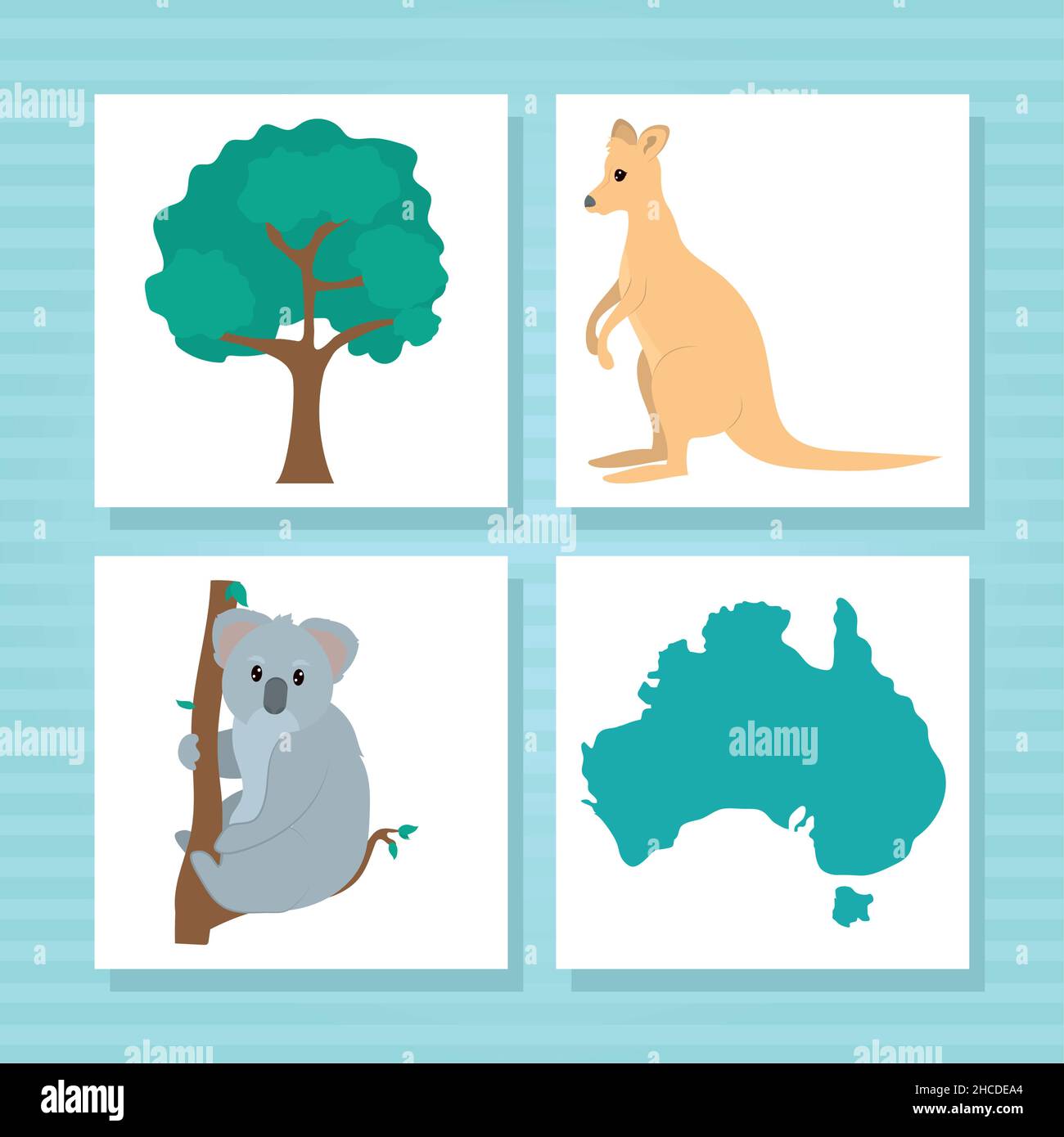 Map of australia koala icons hi-res stock photography and images - Alamy