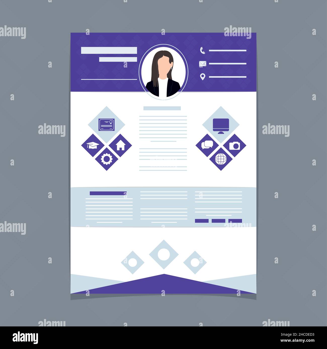 cv template image with information Stock Vector Image & Art - Alamy