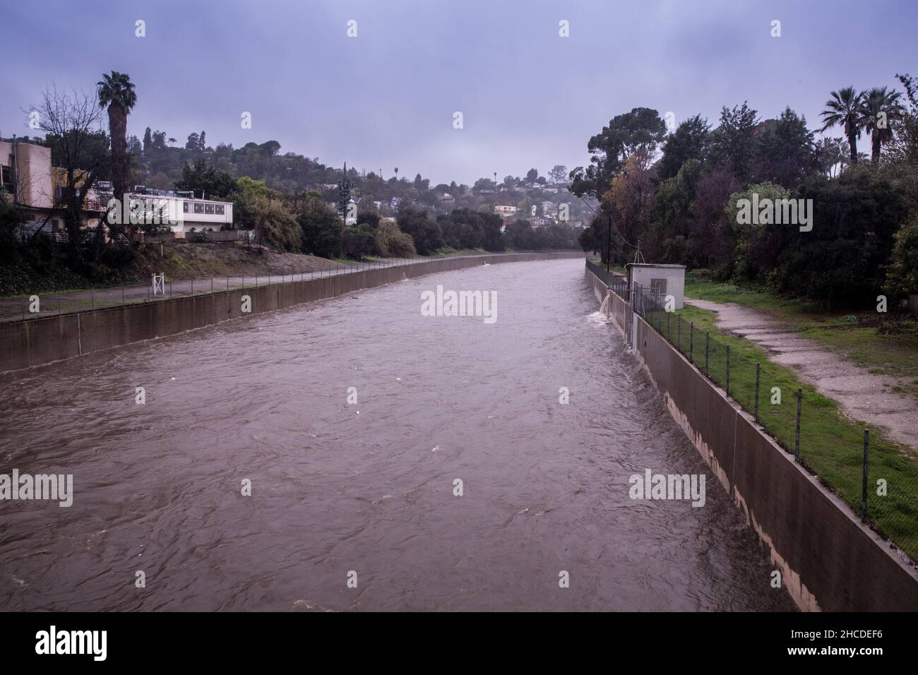 LA River Flooding Stock Photo - Alamy