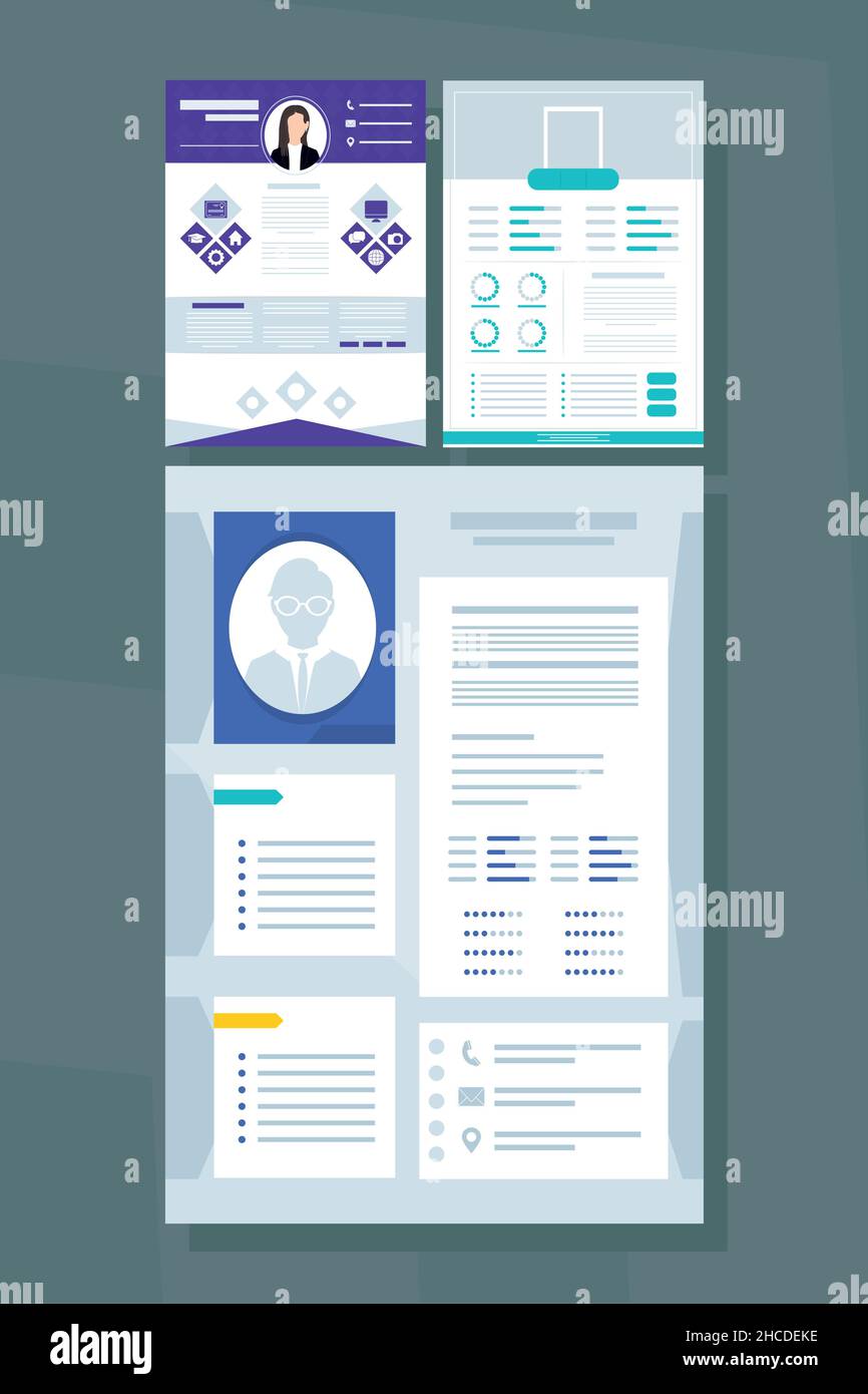 cv templates design with information Stock Vector Image & Art - Alamy