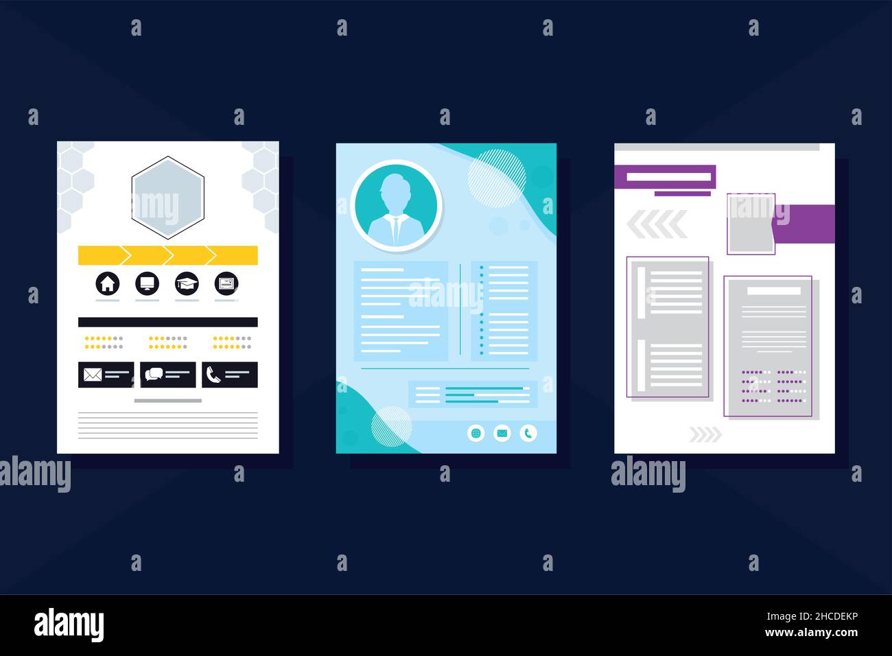 cv templates image with information Stock Vector Image & Art - Alamy