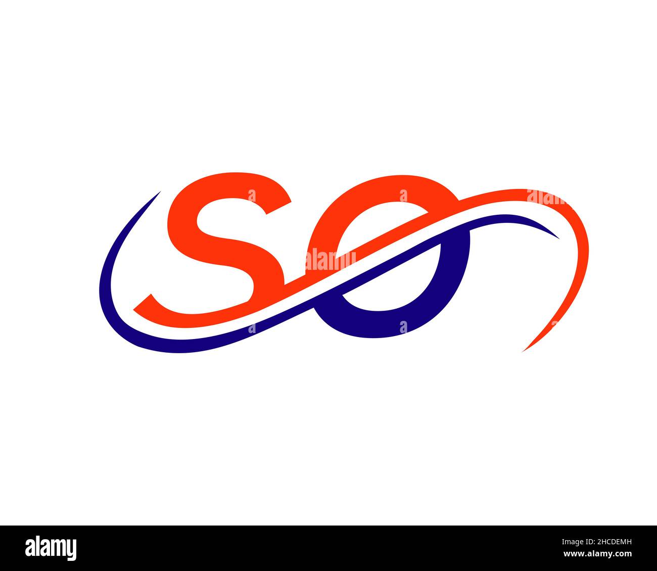 Initial SO Logo Design. SO Letter Linked Business Logo. SO logo Design ...