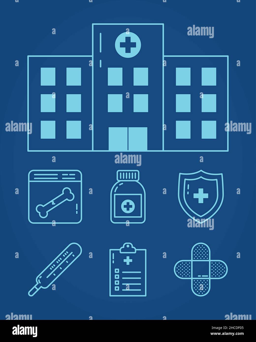 set of seven healthy icons Stock Vector Image & Art - Alamy