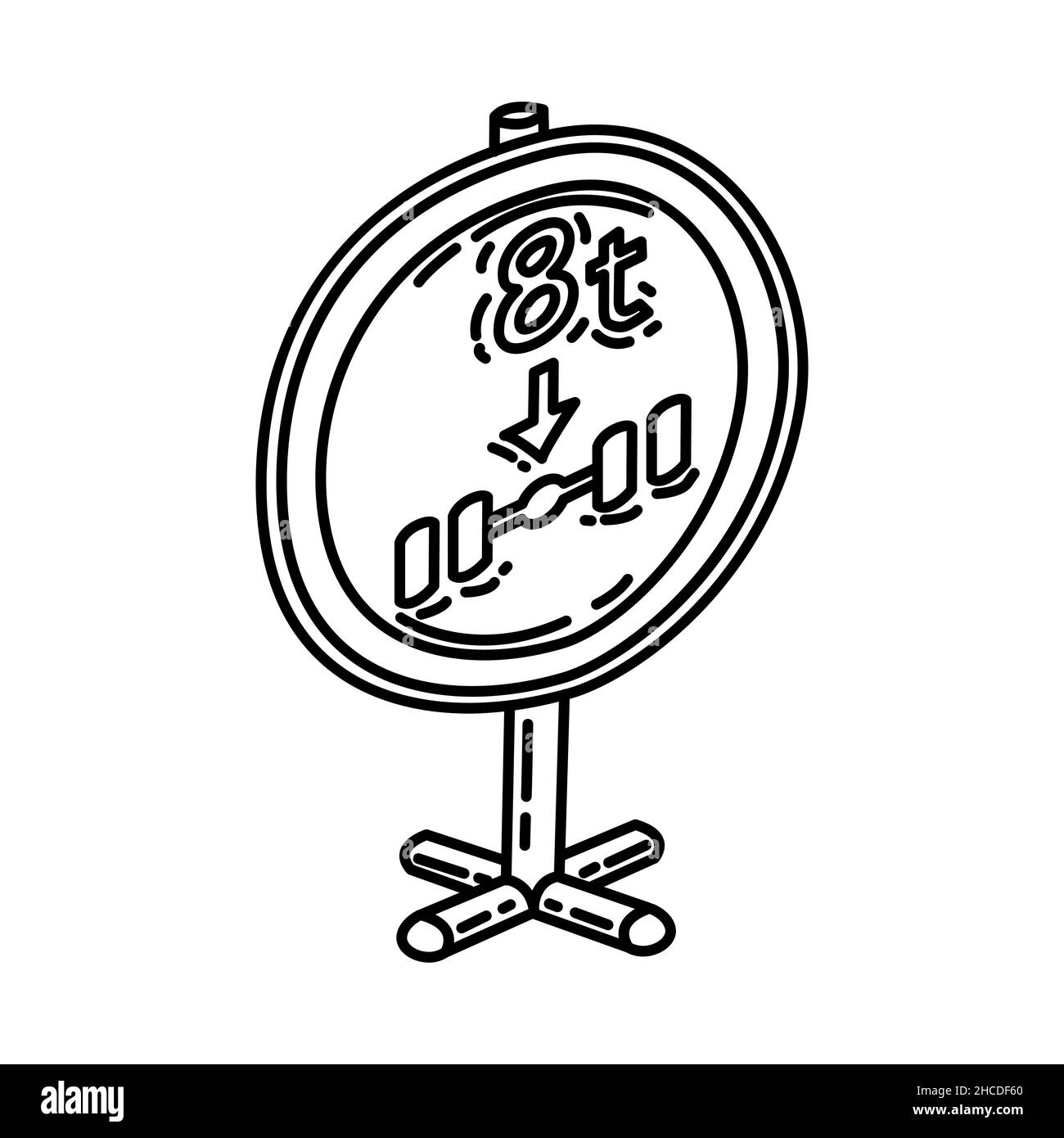 Axle Weight Limit Part of Mandatory and Prohibitory Traffic Signs Hand ...
