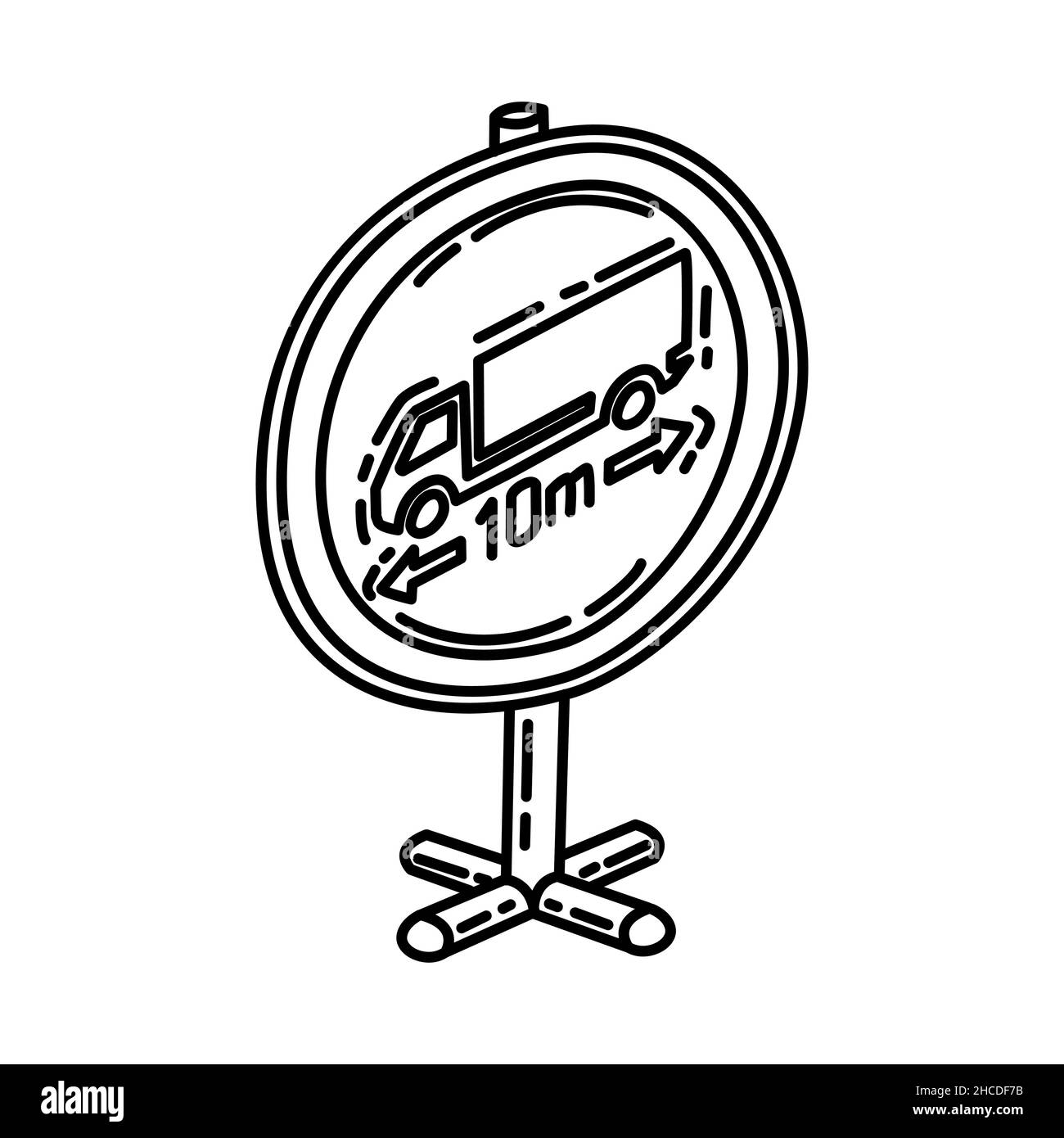 Length Restriction Part of Mandatory and Prohibitory Traffic Signs Hand ...