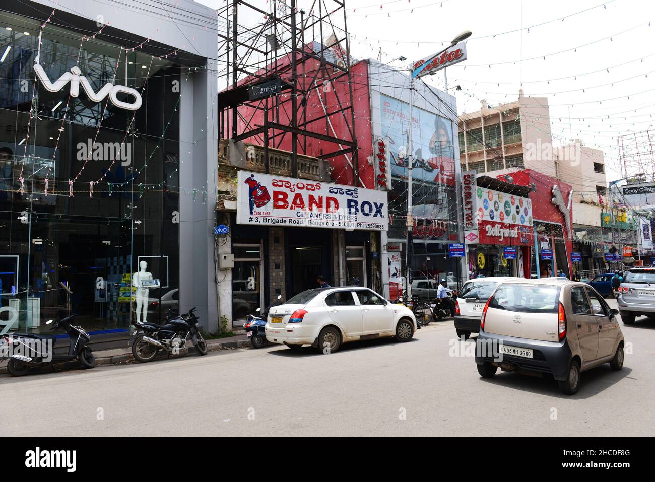 Brigade Road in the commercial center of Bangalore, India Stock Photo ...