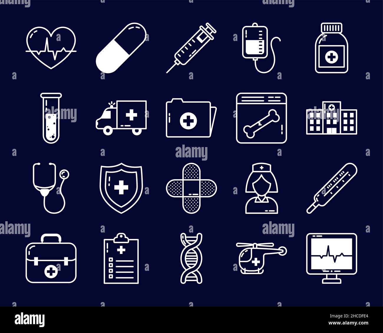 set of twenty health icons Stock Vector Image & Art - Alamy