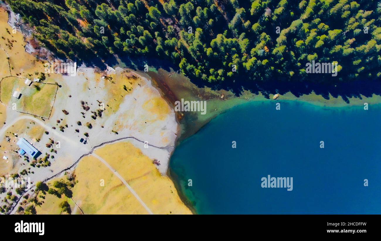 DIQING, CHINA - OCTOBER 26, 2021 - Green waters of bottomless Lake ...