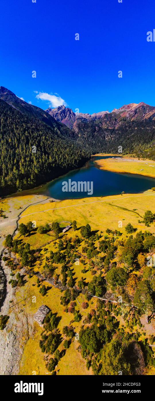 DIQING, CHINA - OCTOBER 26, 2021 - Green waters of bottomless Lake ...