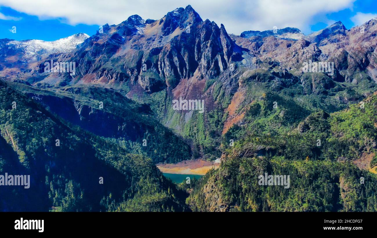 DIQING, CHINA - OCTOBER 26, 2021 - Green waters of bottomless Lake ...