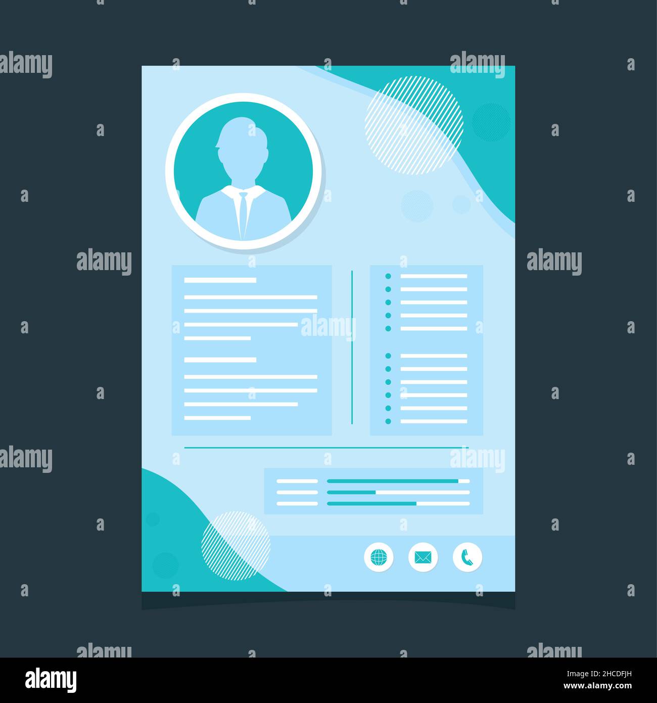 cv resume illustration with information Stock Vector Image & Art - Alamy