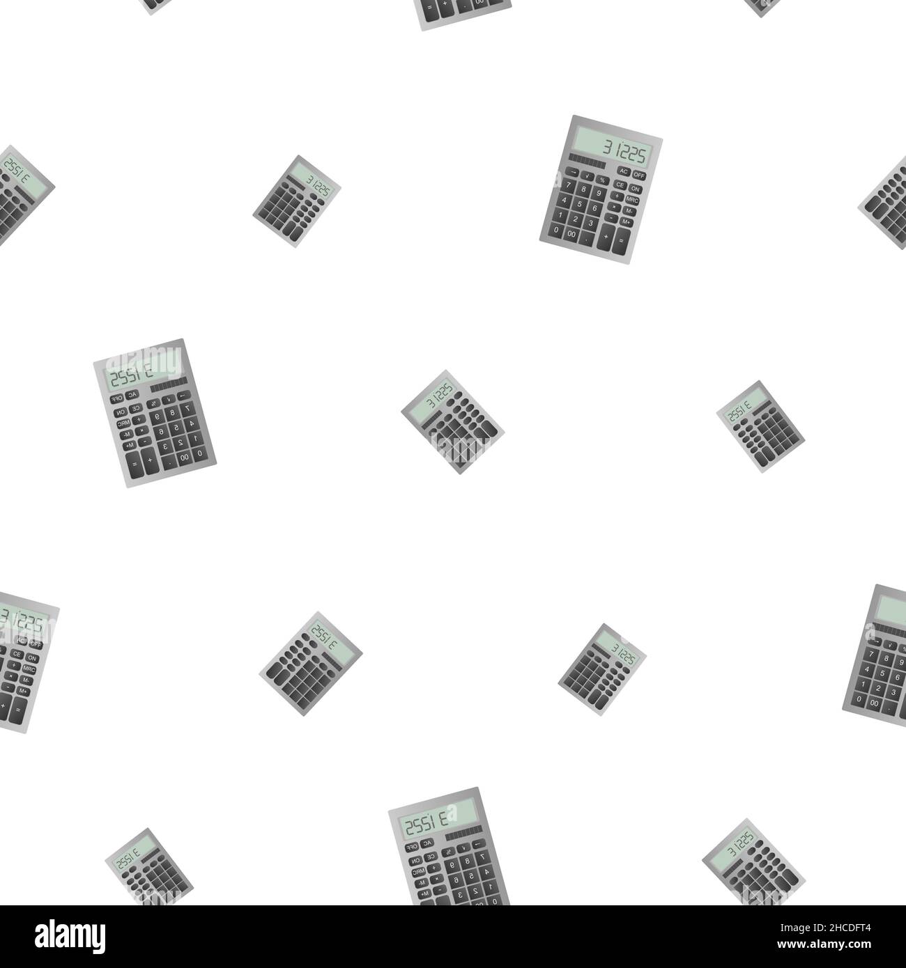 Pattern of modern digital calculator with symbols on the keys or ...