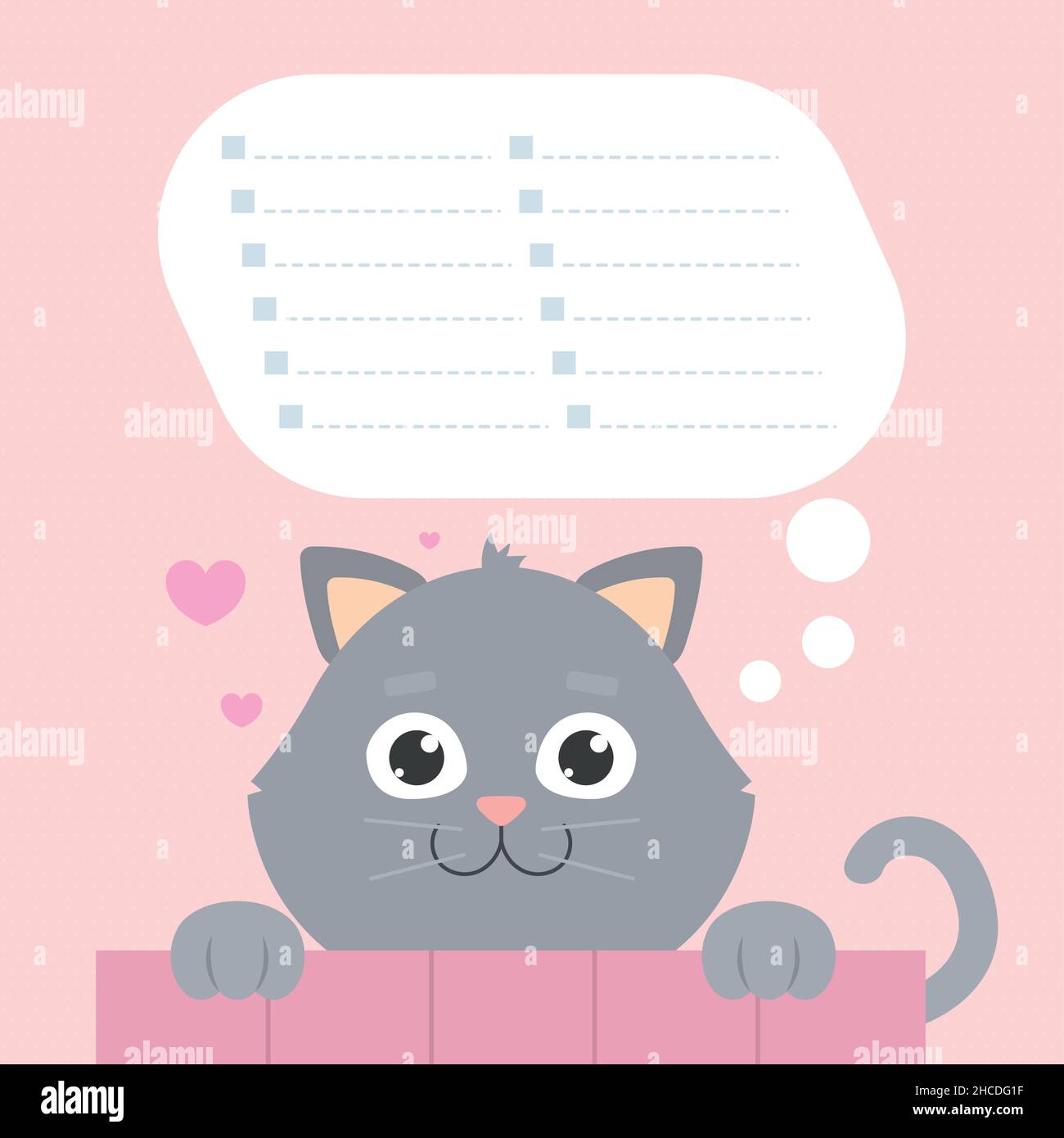 poster of cat thinking design Stock Vector Image & Art - Alamy