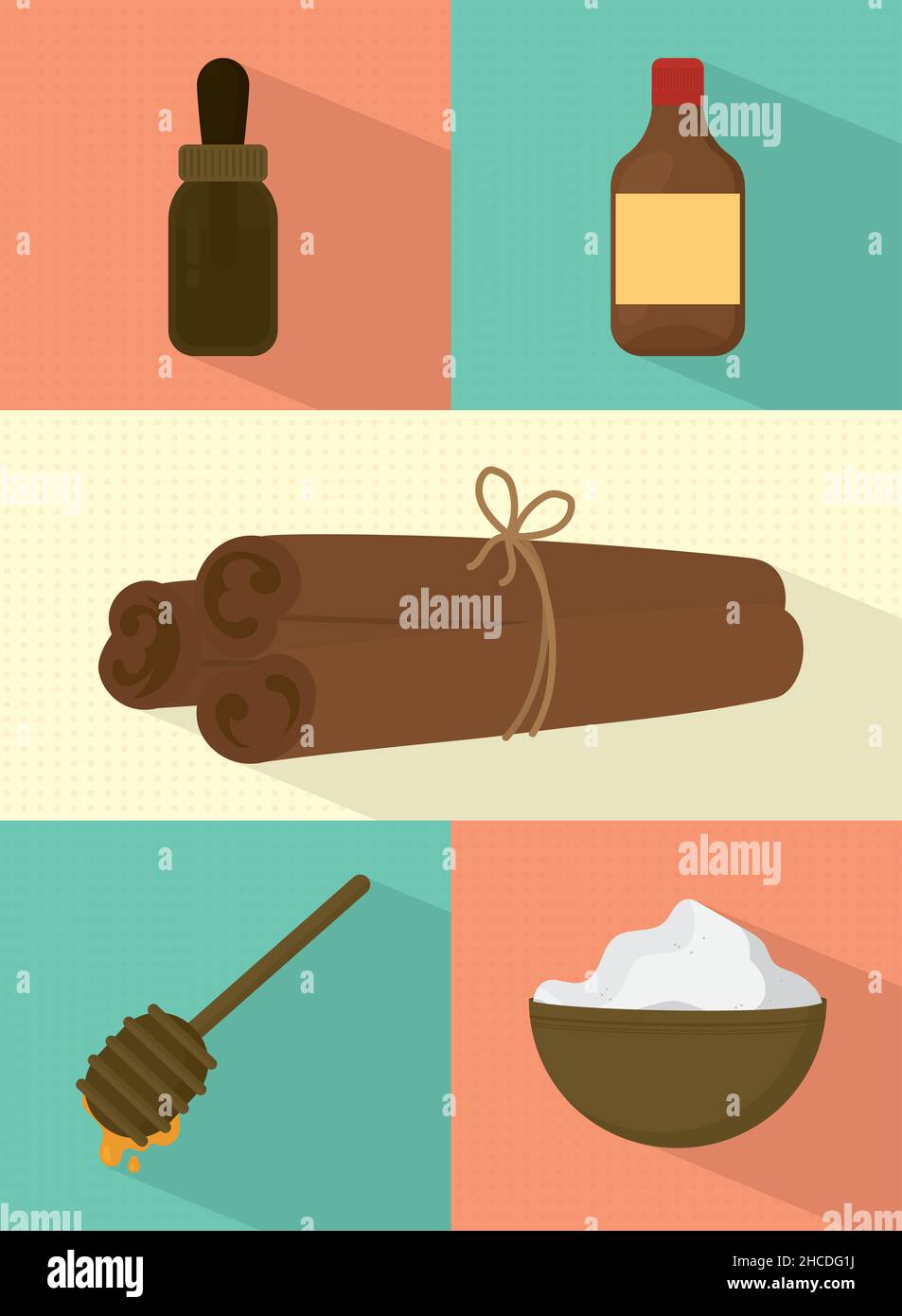 set of home remedies ingredients Stock Vector Image & Art - Alamy