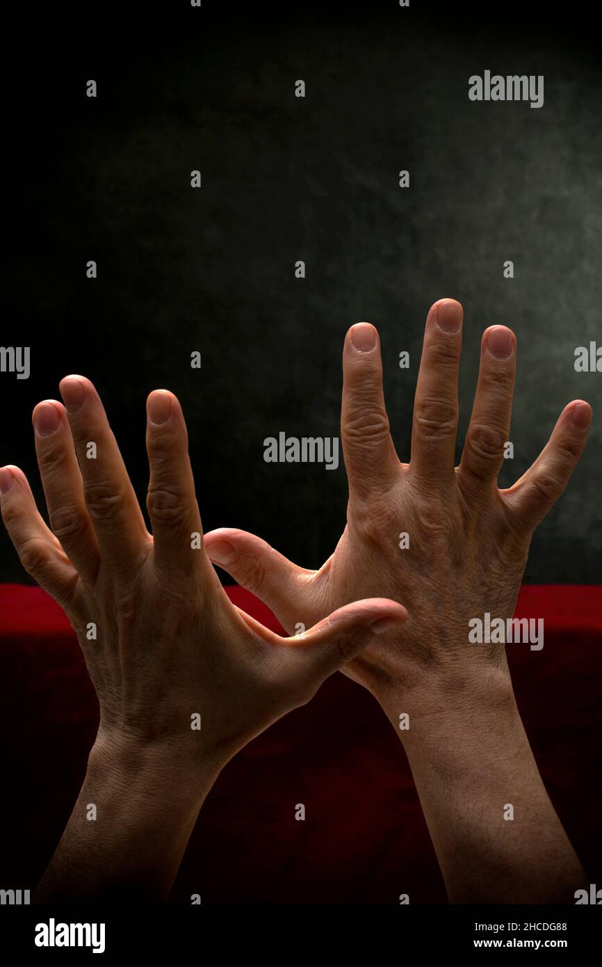 Palms raised hi-res stock photography and images - Alamy
