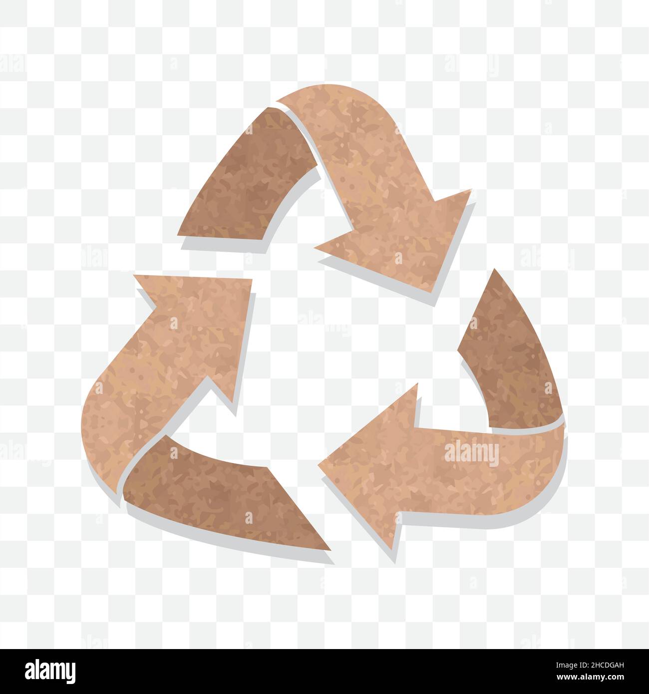 cute recycle symbol in cardboard Stock Vector Image & Art - Alamy