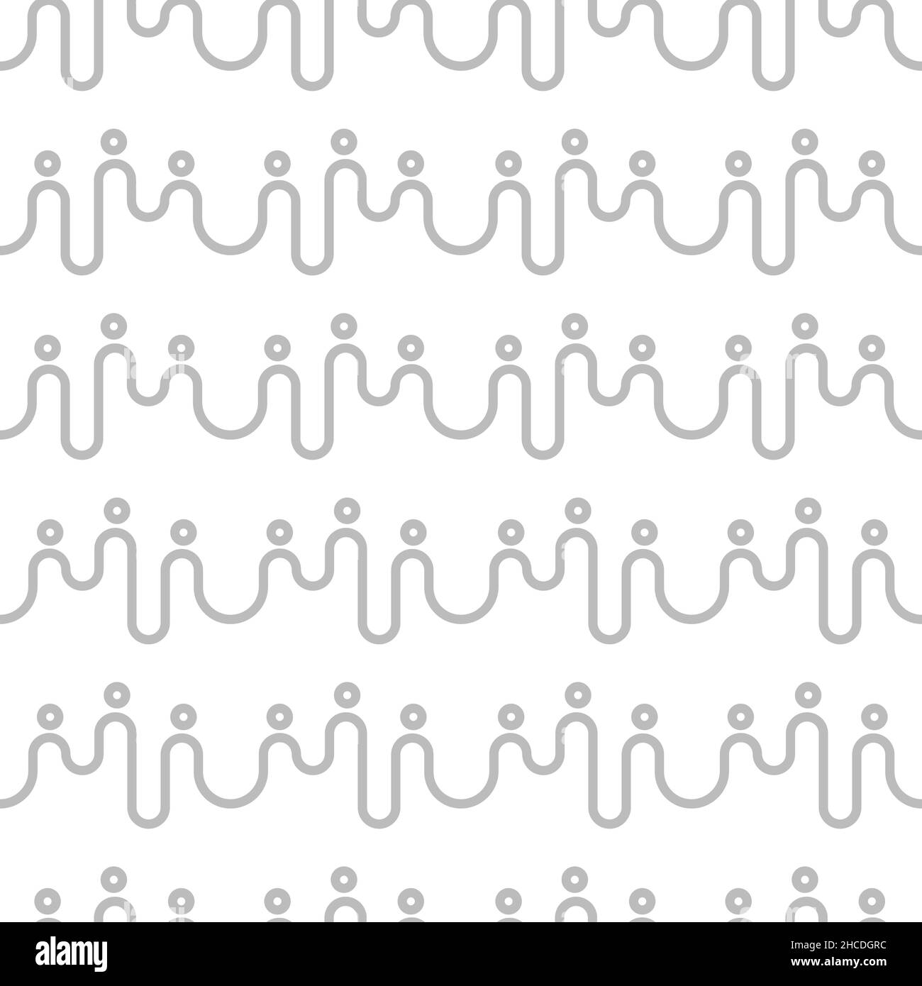 People abstract line seamless pattern. HR background. Networking poster ...