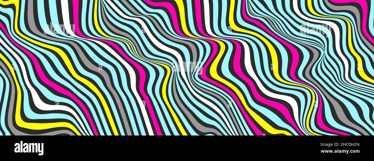 Distortion lines background. Distort stripes, abstract modern pattern ...