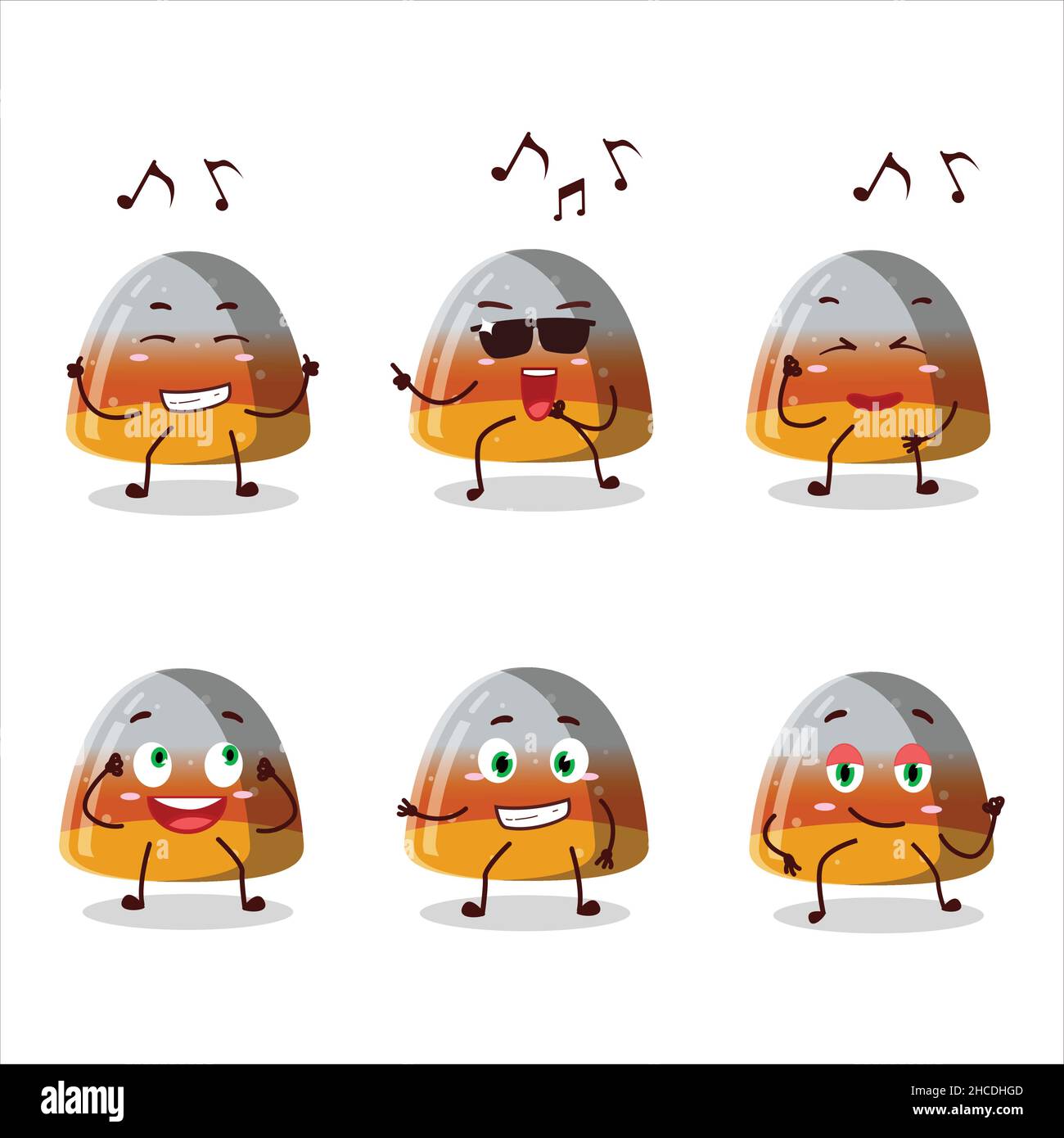 An image of gummy corn dancer cartoon character enjoying the music ...