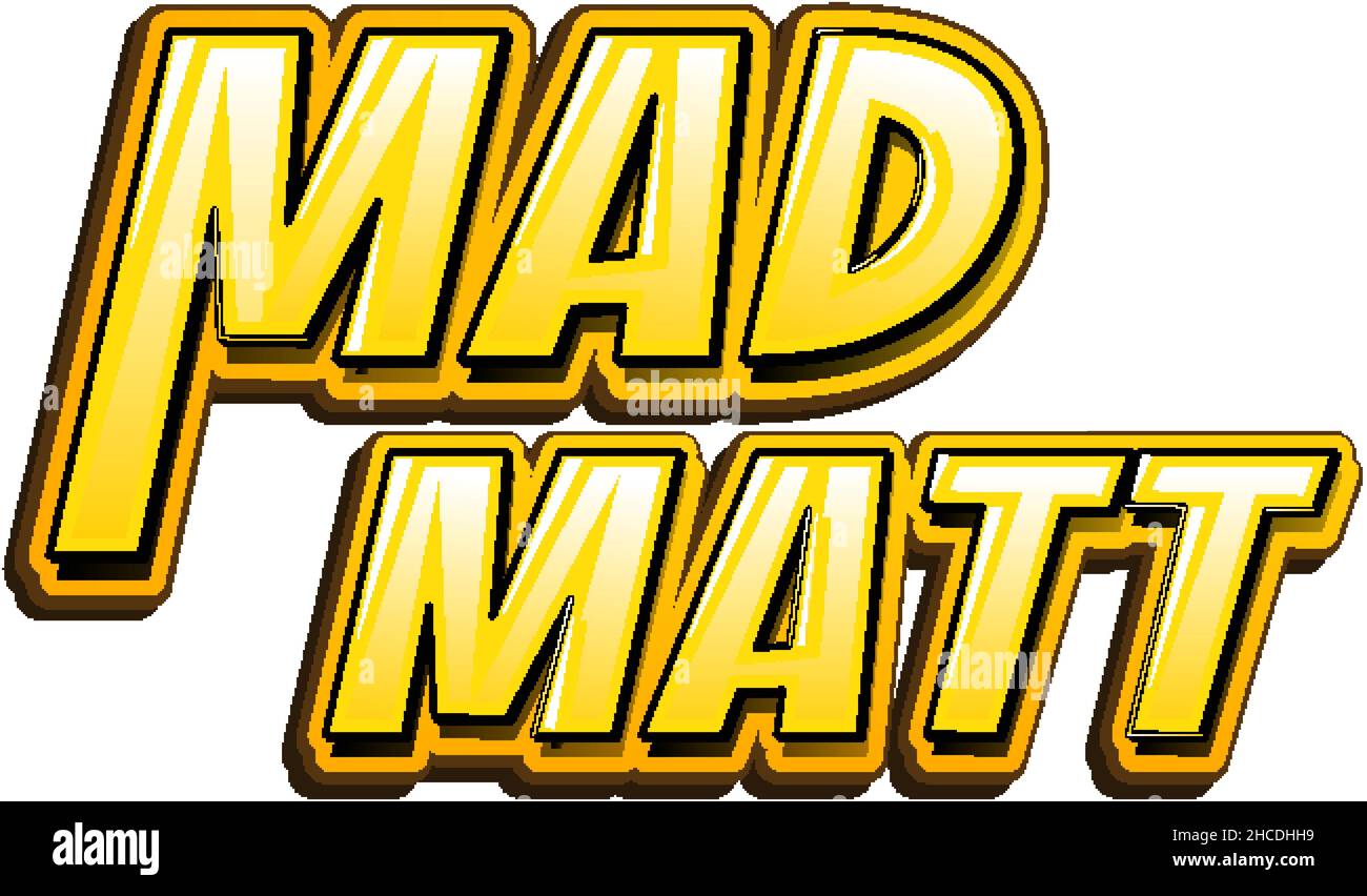 Mad Matt logo text design illustration Stock Vector Image & Art - Alamy
