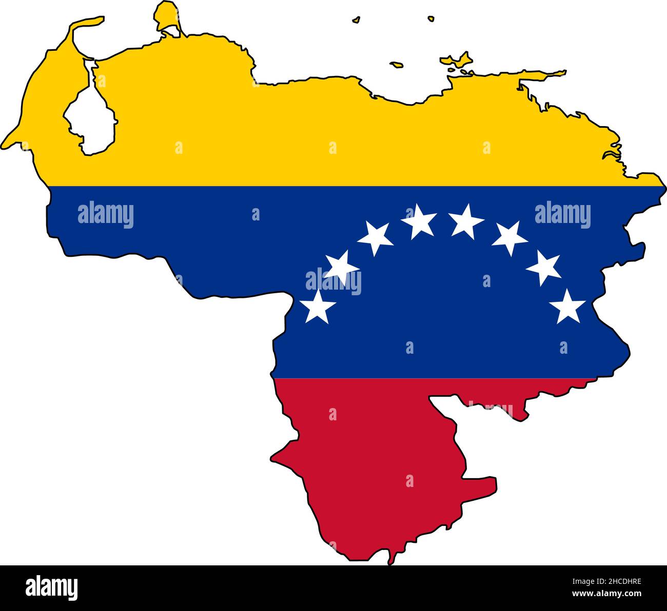Venezuela Map National flag icon on white background. flat style Stock ...