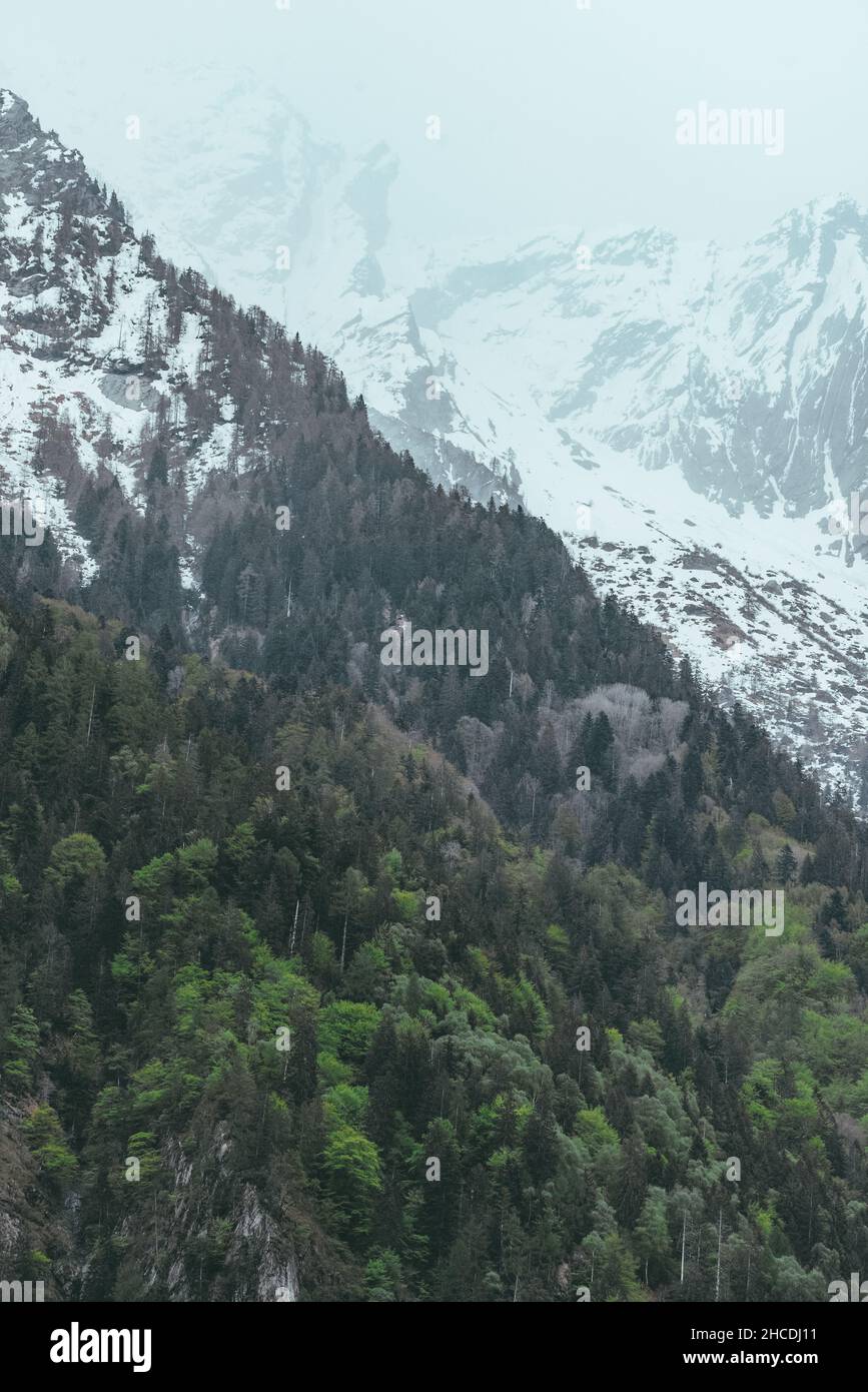 Swiss mountains - monumental rock formations in the Alps Stock Photo ...