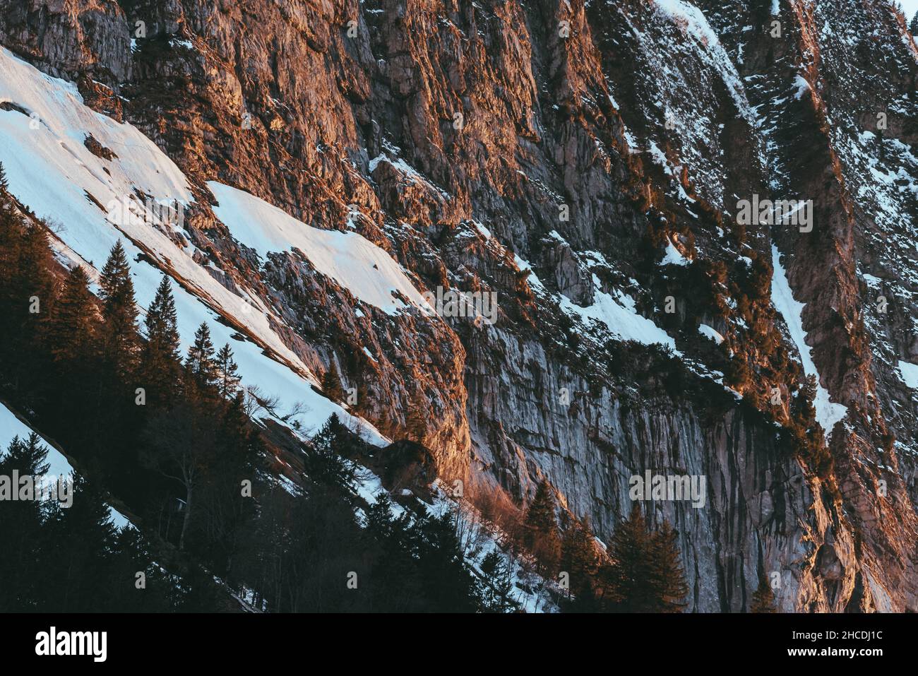 Swiss mountains - monumental rock formations in the Alps Stock Photo ...
