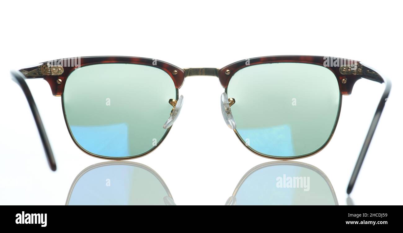 Modern sunglasses accessory isolated on white studio background Stock ...