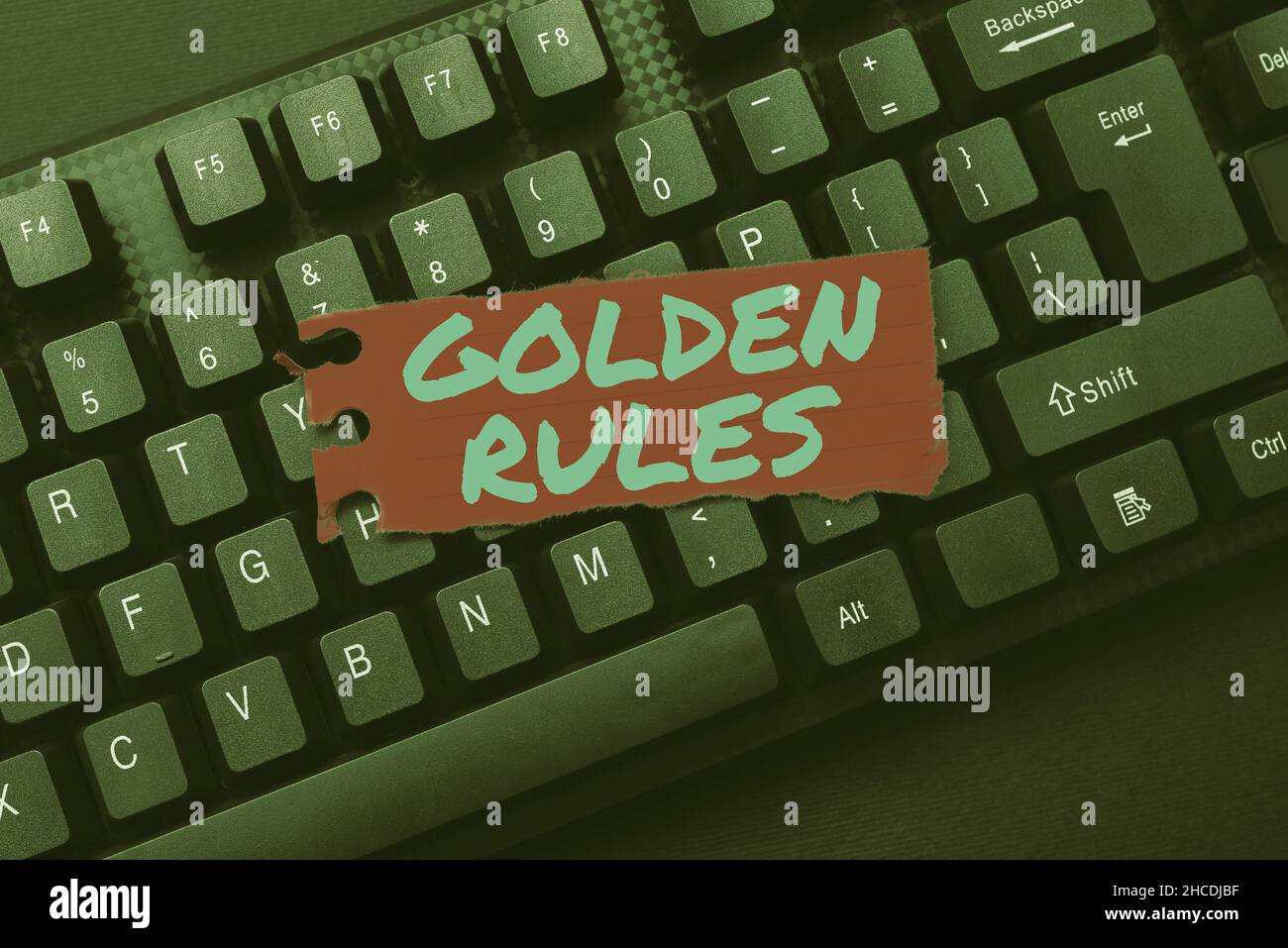 Text showing inspiration Golden Rules. Business overview Basic principle that should be followed ...