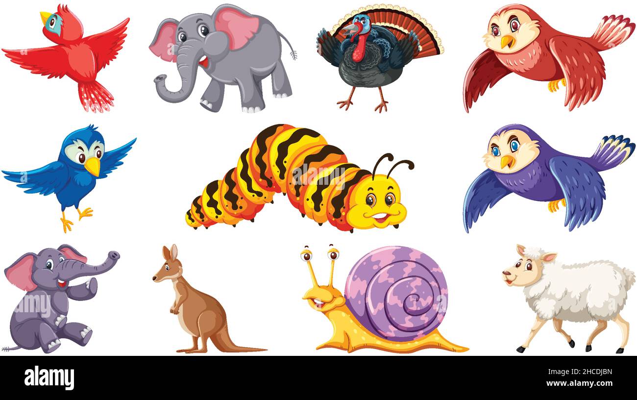 Set of isolated different animals illustration Stock Vector Image & Art ...