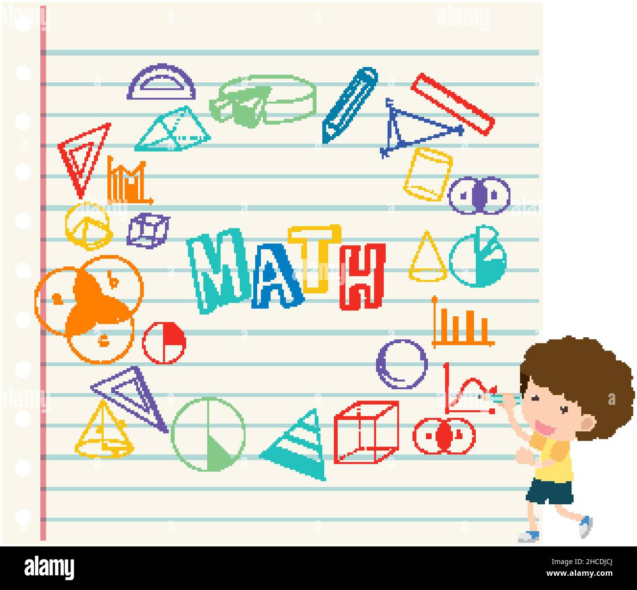 Doodle math formula on notebook page illustration Stock Vector Image ...