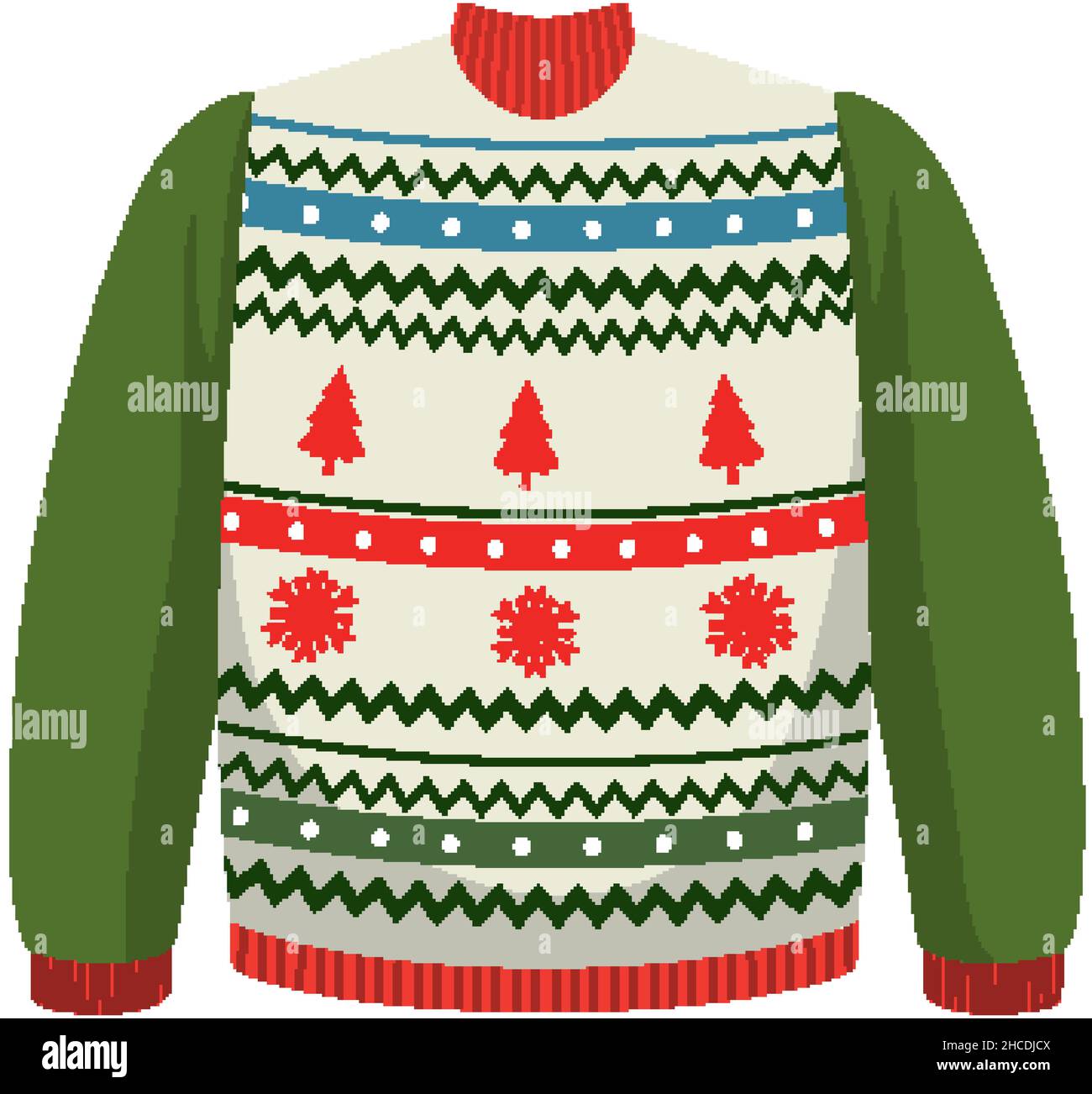 Christmas sweater in cartoon style isolated illustration Stock Vector ...