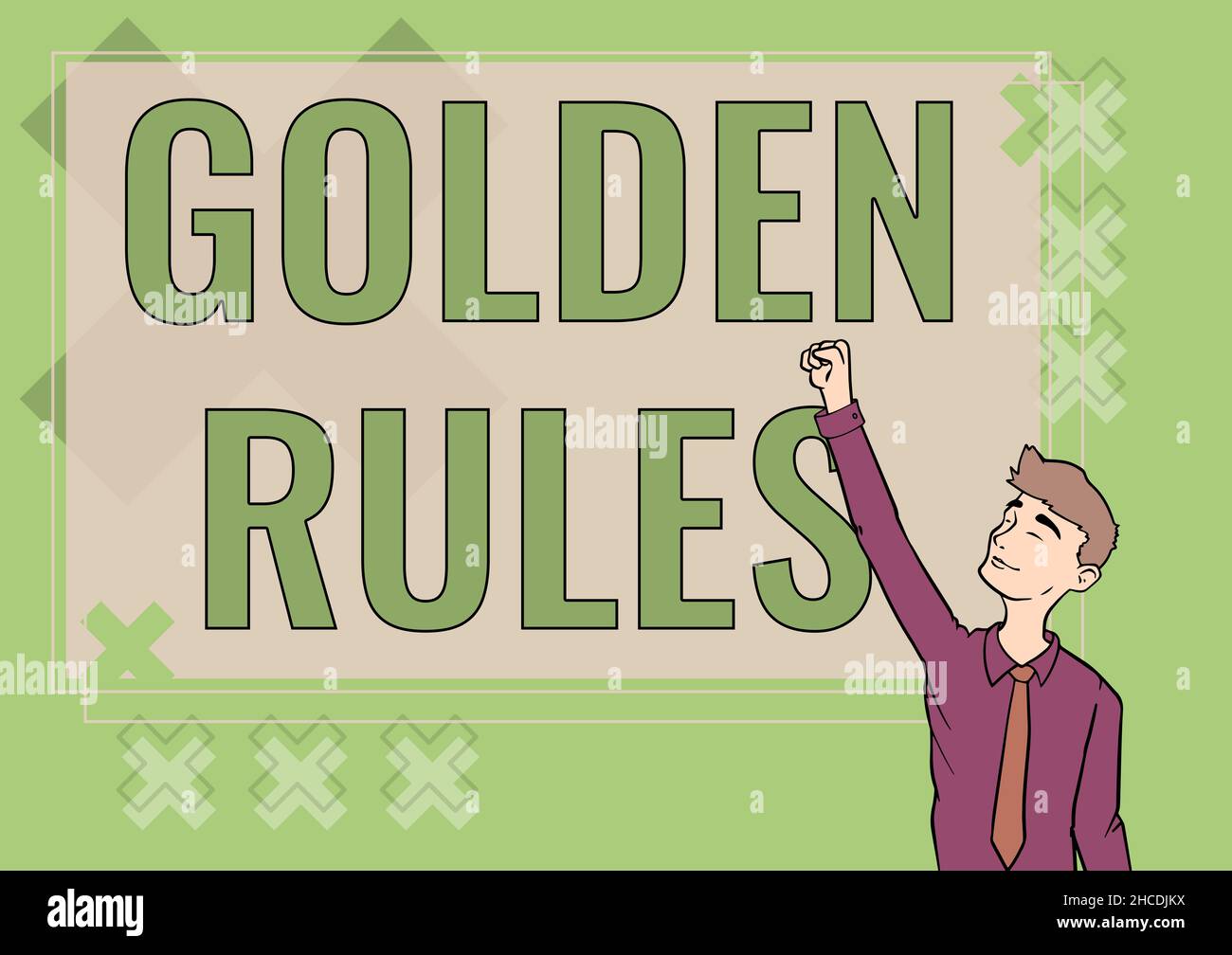 Text sign showing Golden Rules. Conceptual photo Basic principle that ...