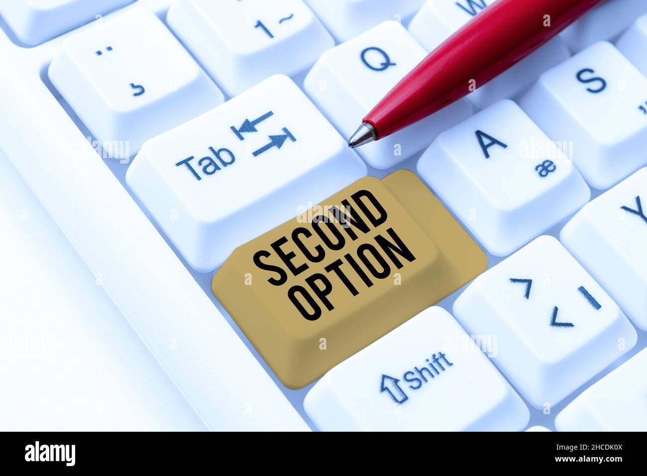 Text caption presenting Second Option. Concept meaning Next Fiddle Not ...