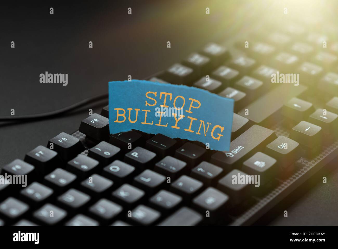 Conceptual caption Stop Bullying. Word for Fight and Eliminate this ...