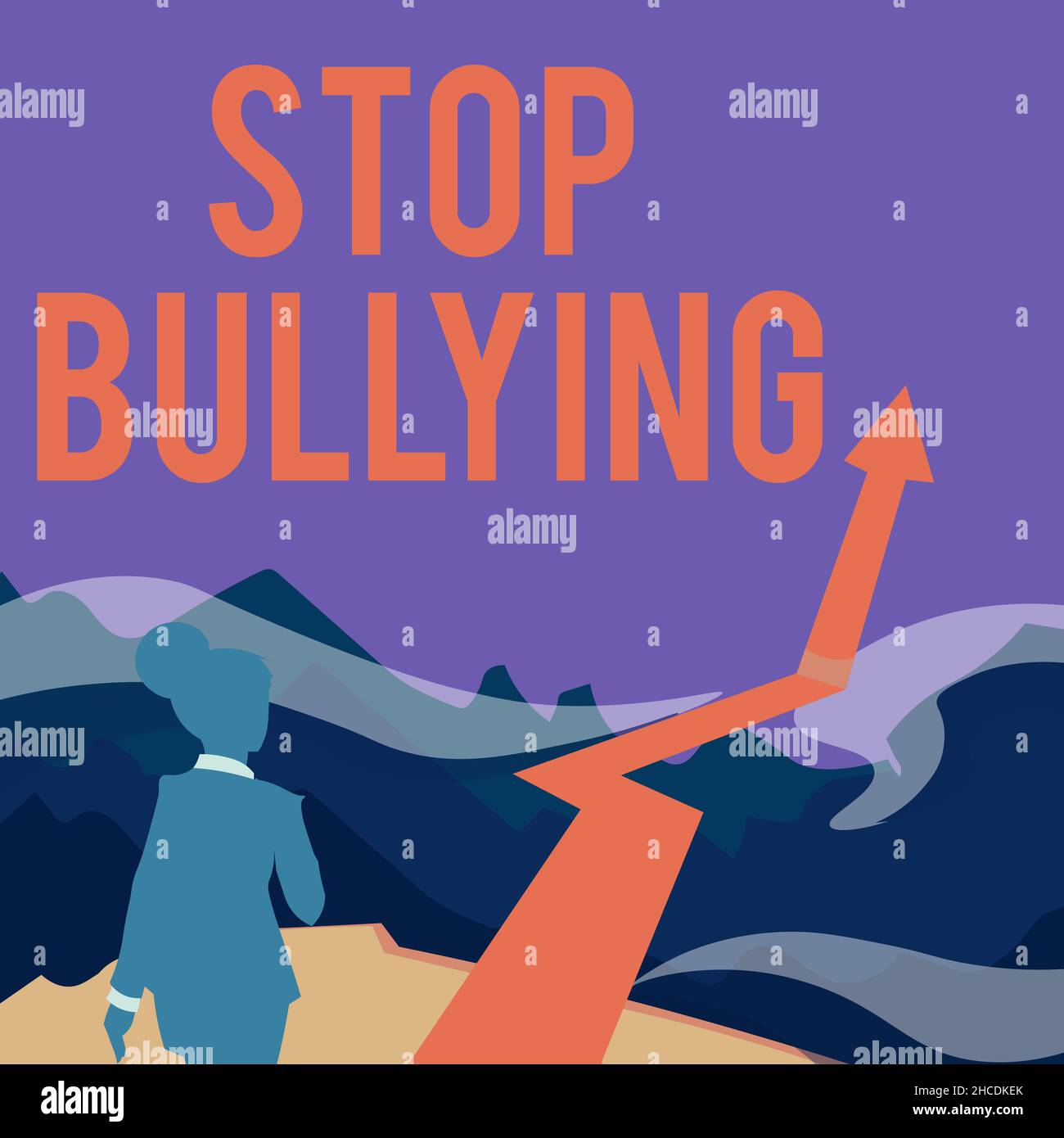 Stop bullying meaning warning sign hi-res stock photography and images ...