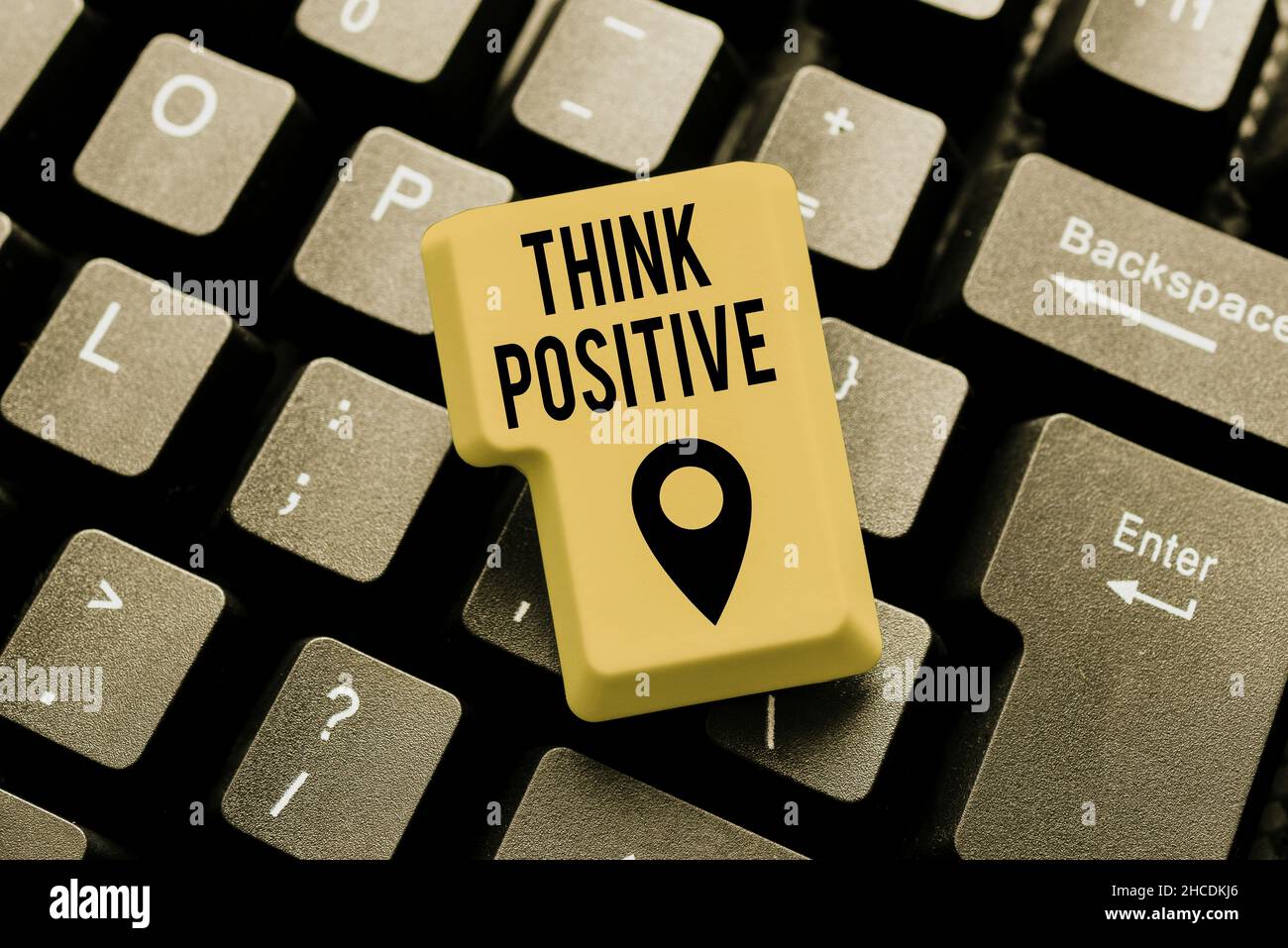 Sign displaying Think Positive. Business concept The tendency to be ...