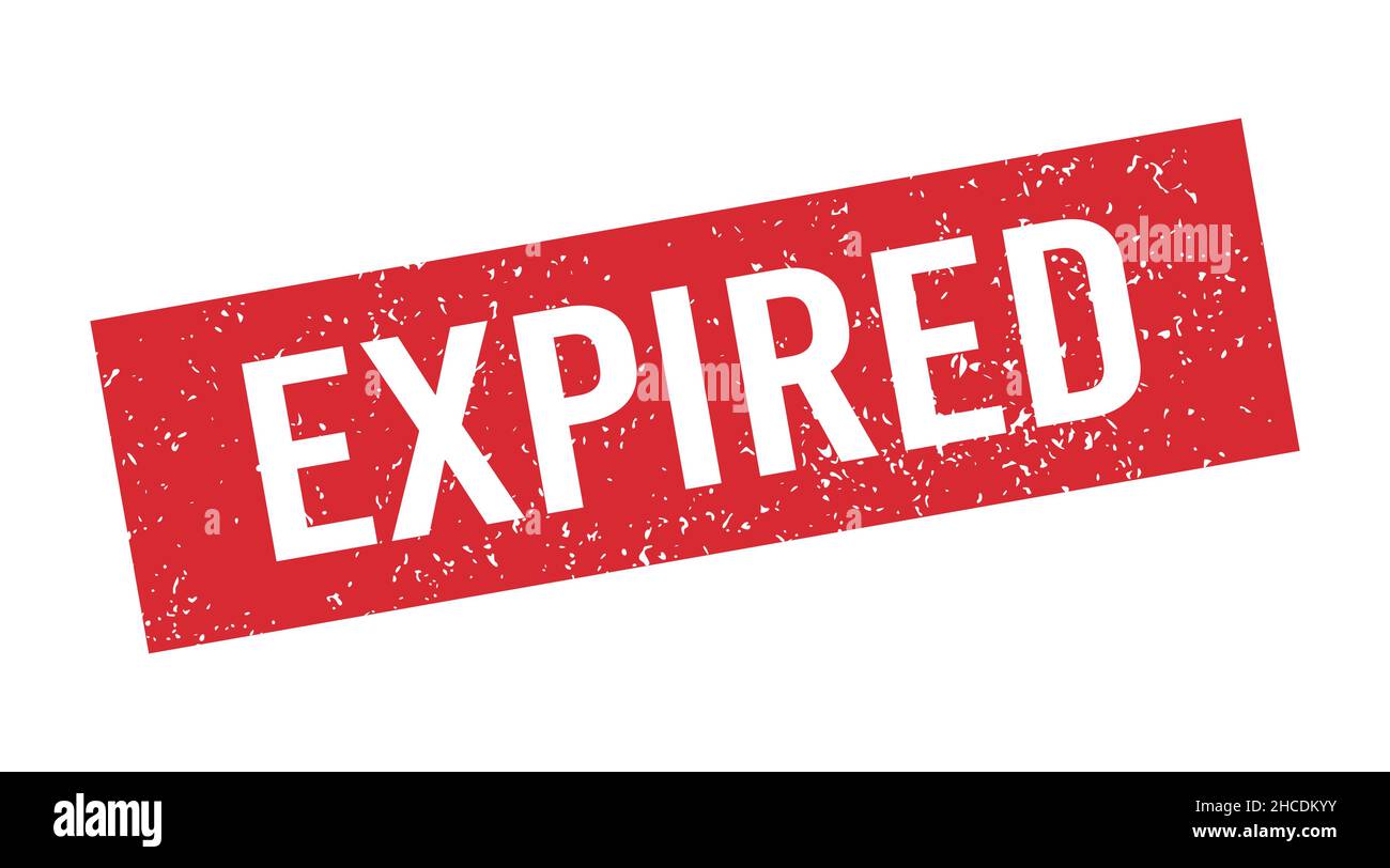 Red grunge expired rubber stamp. Expiration date stamp. Grunge vintage ...