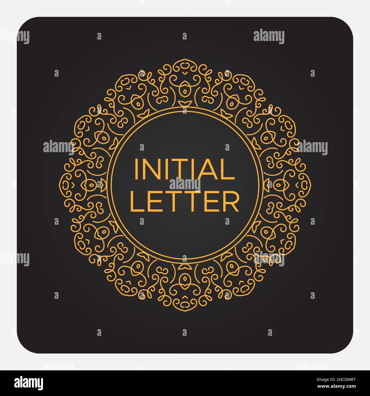 Vintage Monogram Logo.Golden color. Initial letter Logo.Retro Style ...