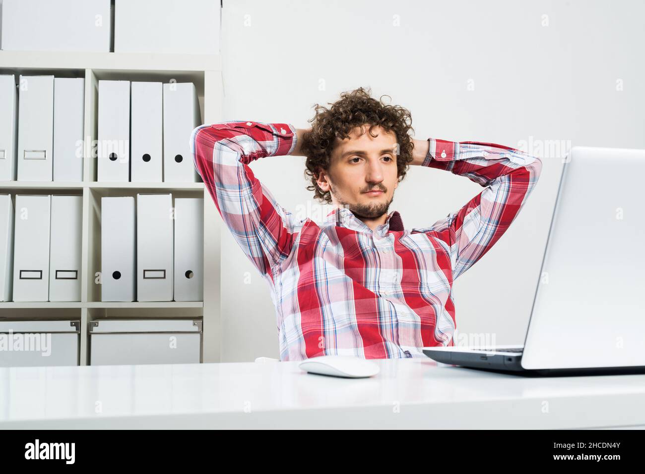 Man taking a break Stock Photo - Alamy