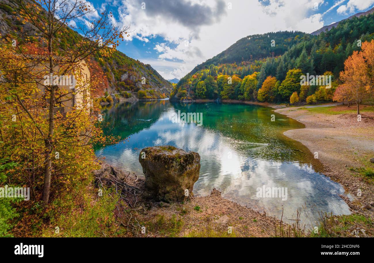 Villalago (Abruzzo, Italy) - A view of medieval village in province of ...