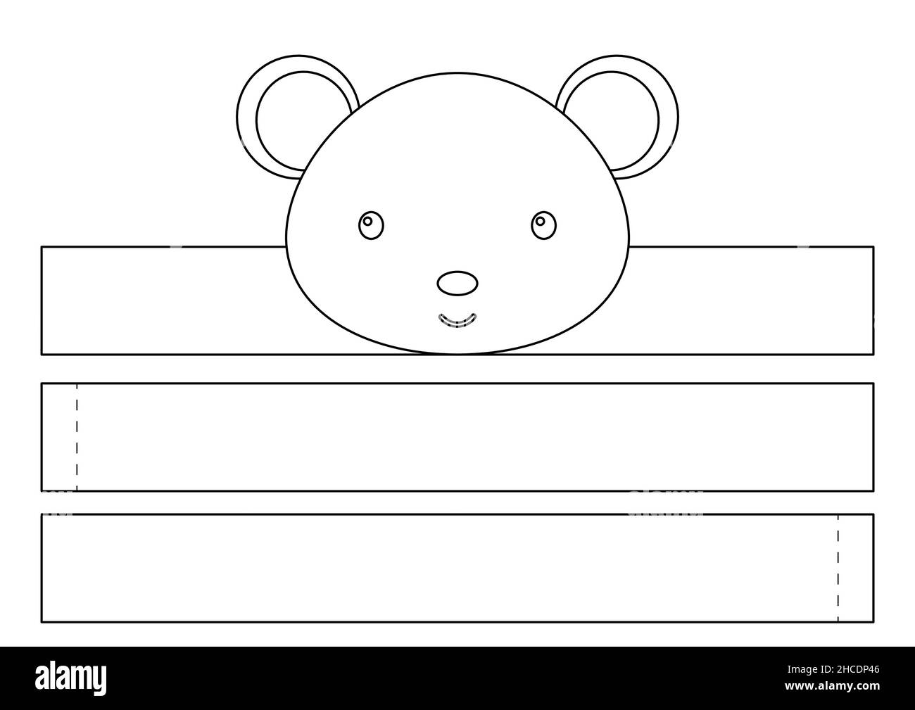 Printable mouse paper crown. Diy cut party ribbon template for birthday ...